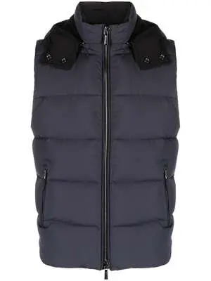Moorer Straight Hem Vests For Men