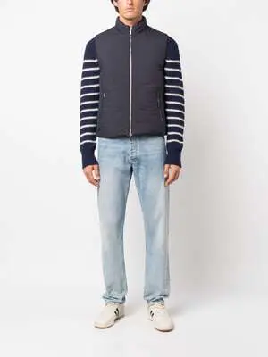 MOORER Sleeveless Down Gilet - Blue