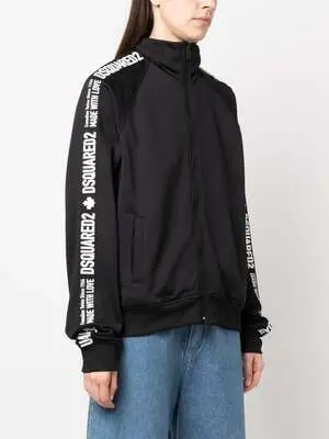 Dsquared2 Logo-stripes Zip-up Sweatshirt