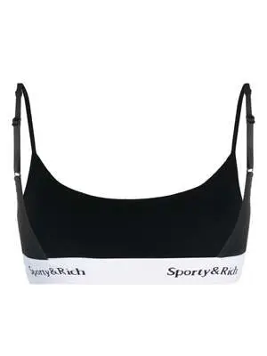 SPORTY & RICH Serif Logo-underband Bra