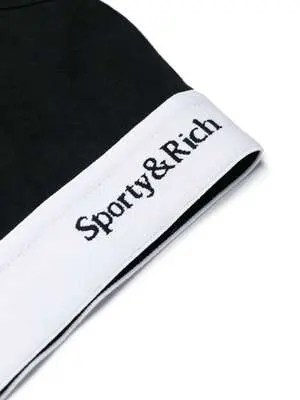 SPORTY & RICH Serif Logo-underband Bra