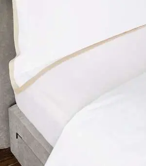 CELSO DE LEMOS Estrela Fitted Sheet - White