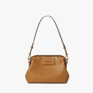 Shinola Rivet Frame Shoulder Bag In Natural Leather Tan