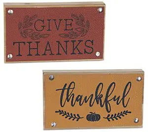 MELROSE Thankful Harvest Sentiment Sign