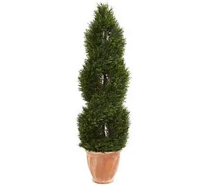 NEARLY NATURAL 4.5' Double Pond Cypress Topiary Nearly Natu Ral - One-color