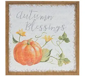 MELROSE Autumn Blessing Pumpkin Sign