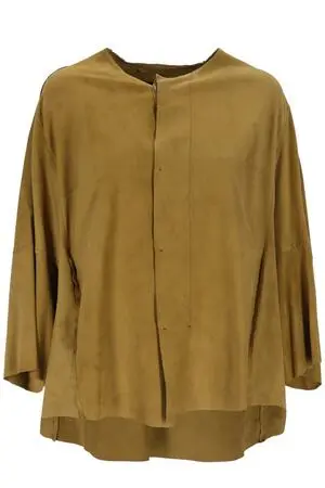 SALVATORE SANTORO SALVATORE SANTORO LAMBSKIN BOMBER JACKET - Ochre