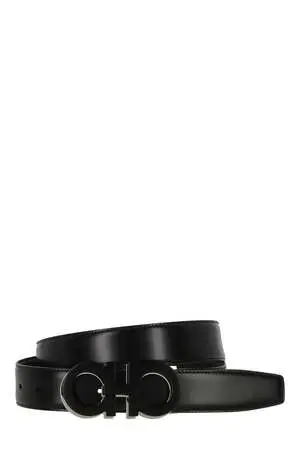 FERRAGAMO Salvatore Ferragamo Reversible Gancini Belt Nero Hickory