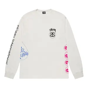 StÜssy Test Strike Pigment Dyed Long-sleeve Tee 'natural - Cream