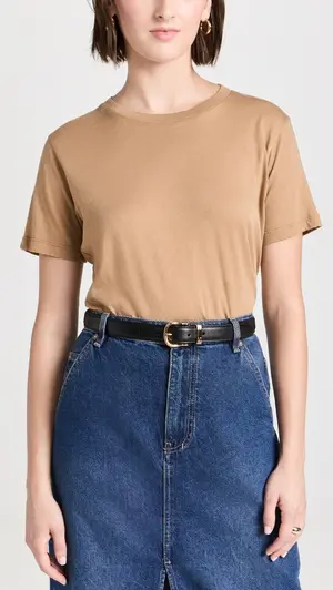 NILI LOTAN Louise Belt - Black/shiny Brass