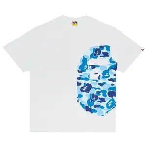 A BATHING APE Abc Side Big Ape Head Tee /blue - White