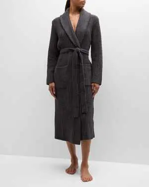 Barefoot Dreams Eco Cozychic Ribbed Robe Carbon