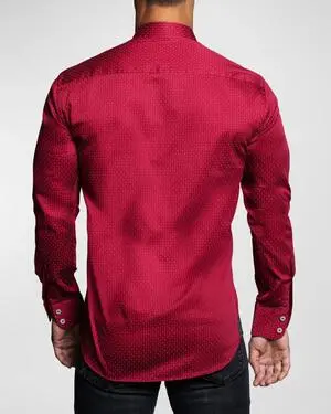 MACEOO Apos;s Einstein Dotline Sport Shirt - Red