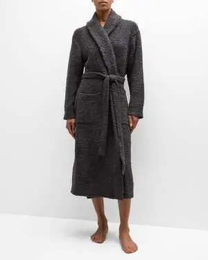 Barefoot Dreams Cozychic Shawl-collar Robe Carbon