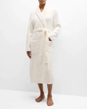 Barefoot Dreams Cozychic Shawl-collar Robe Pearl