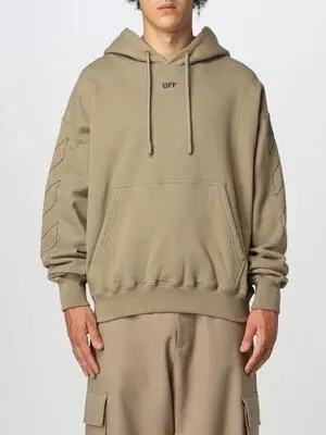 Off-White Embroidered Logo Cotton Sweatshirt