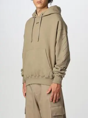 Off-White Embroidered Logo Cotton Sweatshirt