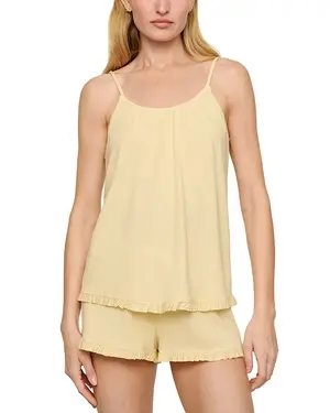 Eberjey Gisele Ruffled Trim Short Pajama Set - Sunrise