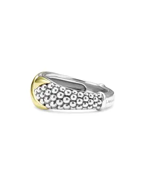 Lagos 18k Yellow Gold And Sterling Silver Embrace X Ring - Silver/gold