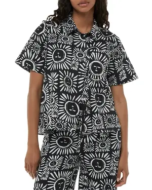 Whistles Sunman Printed Bowling Shirt