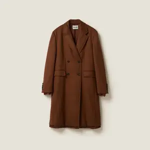 Miu Miu Double-breasted Velour Coat