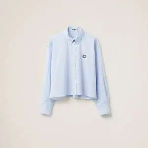 Miu Miu Gingham Check Poplin Shirt