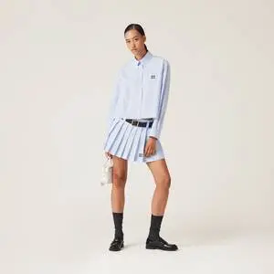 Miu Miu Gingham Check Poplin Shirt