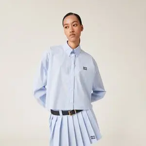 Miu Miu Gingham Check Poplin Shirt