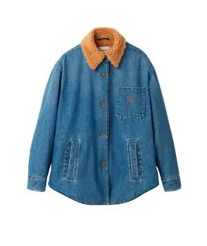 Miu Miu Embroidered Denim Blouson Jacket