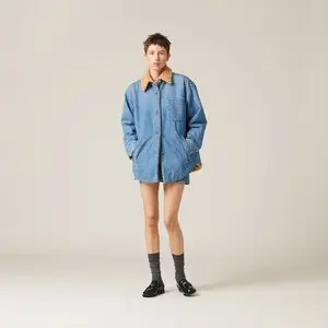 Miu Miu Embroidered Denim Blouson Jacket