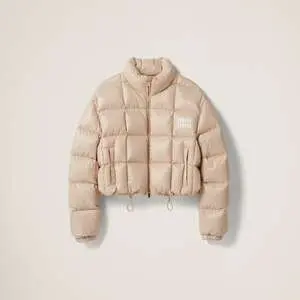 Miu Miu Cropped Nylon Down Jacket