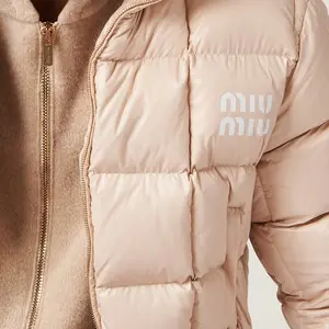 Miu Miu Cropped Nylon Down Jacket