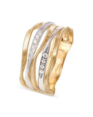 Marco Bicego 18k Yellow Marrakech Onde Multirow Ring - Gold