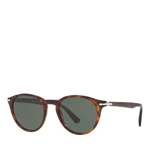 Persol Persol Round Frame Sunglasses Havana/blue Solid