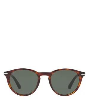 Persol Round Frame Sunglasses - Havana/blue Solid