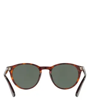 Persol Round Frame Sunglasses - Havana/blue Solid