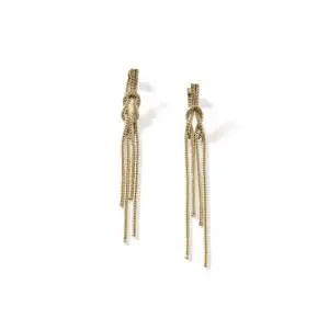 John Hardy Love Knot Drop Earrings - Gold