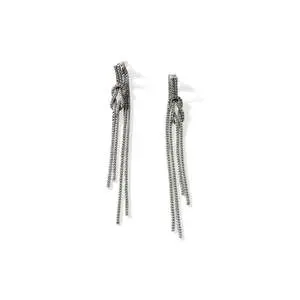 John Hardy Love Knot Drop Earrings - Sterling Silver