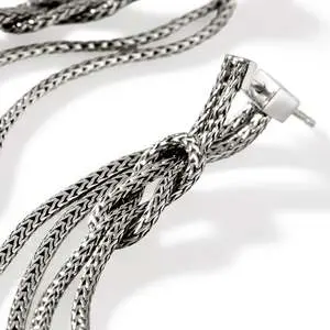 John Hardy Love Knot Drop Earrings - Sterling Silver