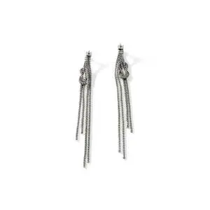 John Hardy Love Knot Drop Earrings - Sterling Silver