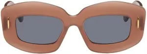Loewe LOEWE Brown Screen Sunglasses 66a Opaline Rust