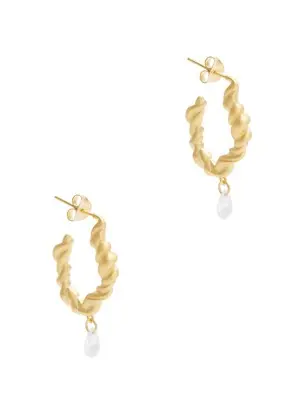 Completedworks Twist 14kt -plated Hoop Earrings