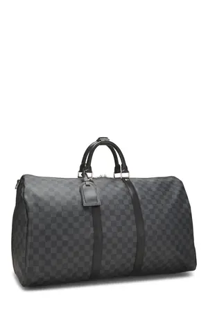 LOUIS VUITTON Damier Graphite Keepall Bandouliere 55