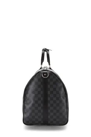 LOUIS VUITTON Damier Graphite Keepall Bandouliere 55 - Black