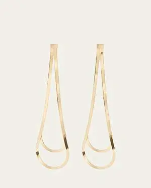Lana Jewelry 14k Linear Looped Herringbone Earrings