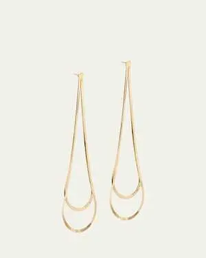 Lana Jewelry 14k Linear Looped Herringbone Earrings