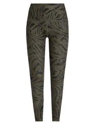 Beyond Yoga Women's Caught In The Midi Zebra Leggings - Wild Life  - Wild Life