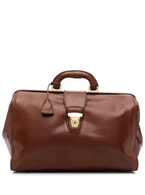 THE BRIDGE Push-lock Leather Tote Bag