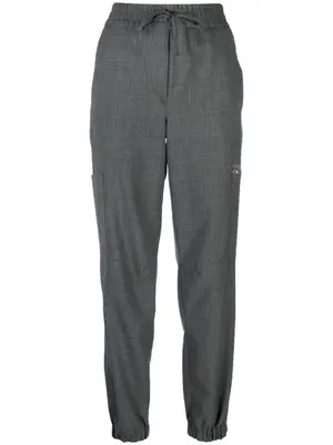 SEMICOUTURE Tapered Drawstring Trousers - Grey