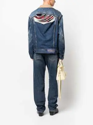 MAISON MARGIELA X Pendleton Distressed Denim Jacket